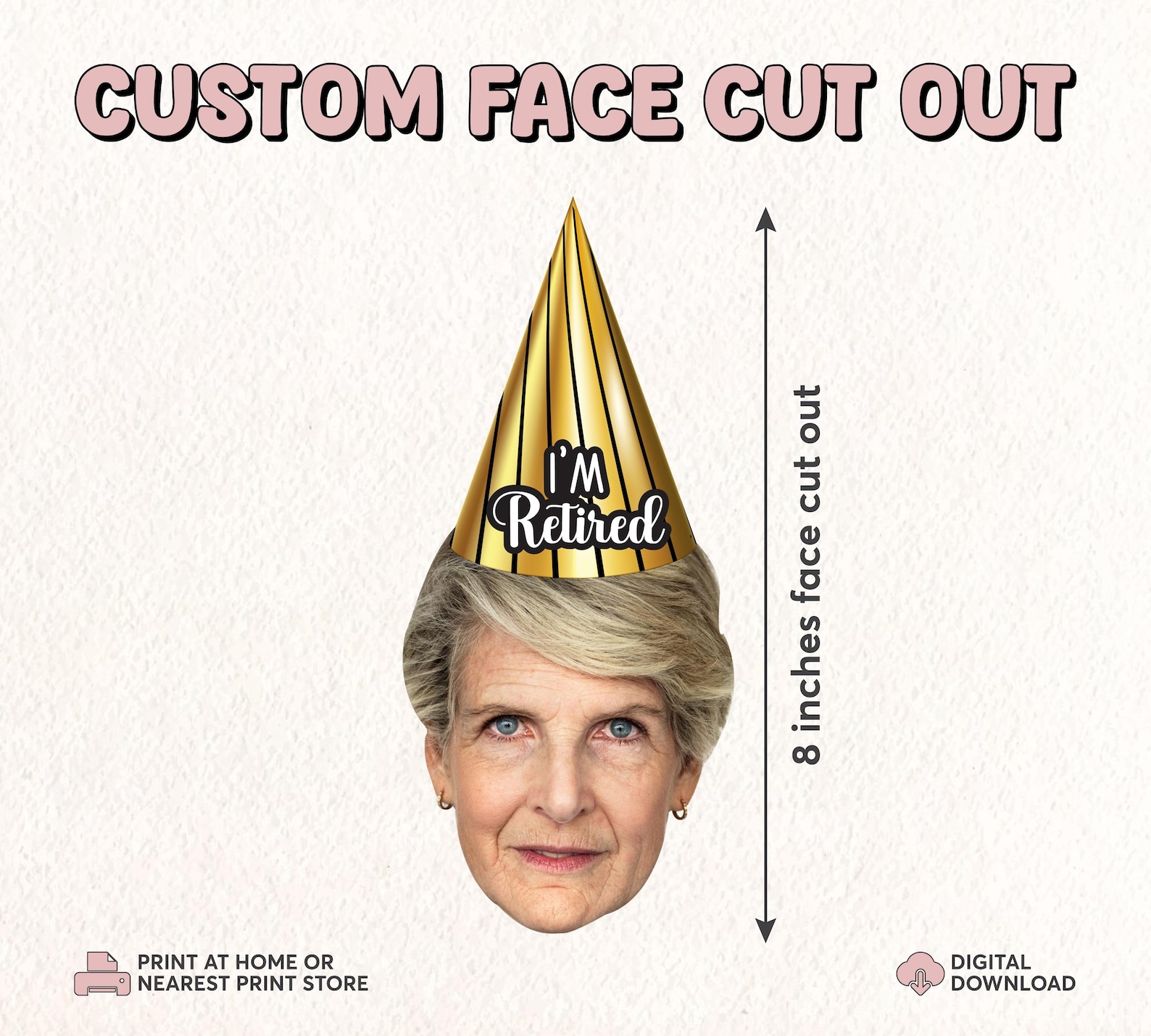 Retirement Photo Banner | Custom Face Retirement Photo Banner | Office ...