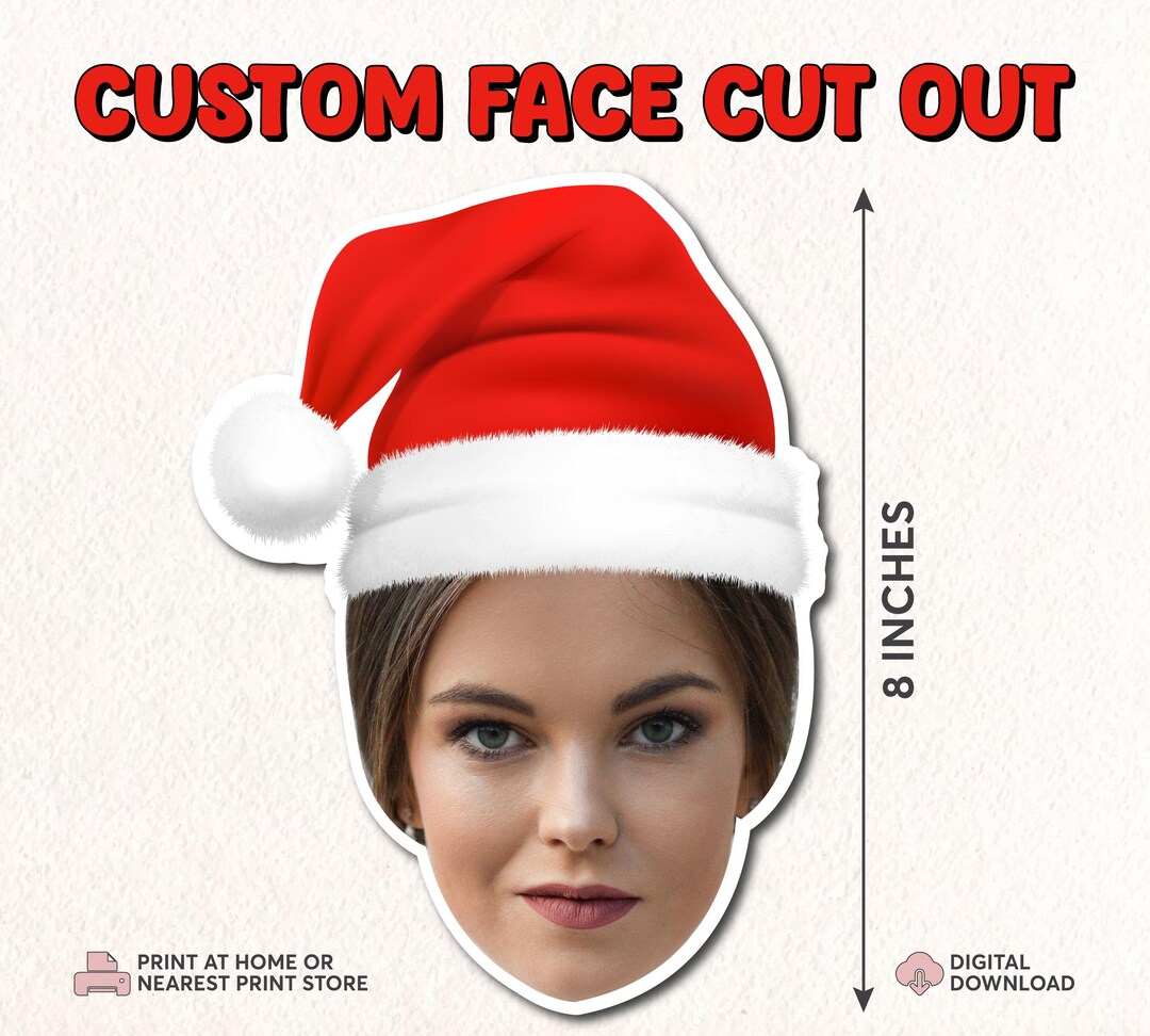 Custom Photo Christmas Big Head Cutout | Personalized Face Cutout for ...