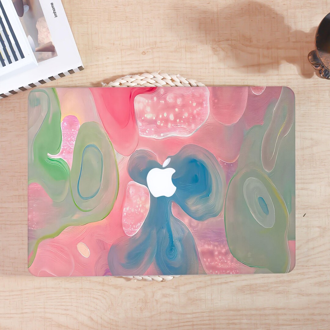 Creative Watermark Art Style Pattern MacBook Pro 16 Case, Pink Green ...