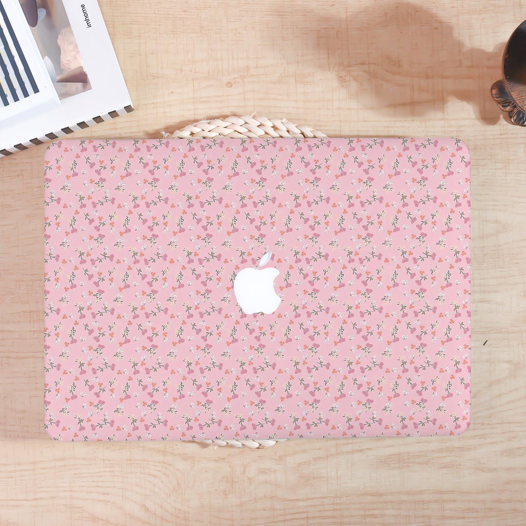 Creative Pink Floral Pattern MacBook Pro 16 Case, Pink Style MacBook ...