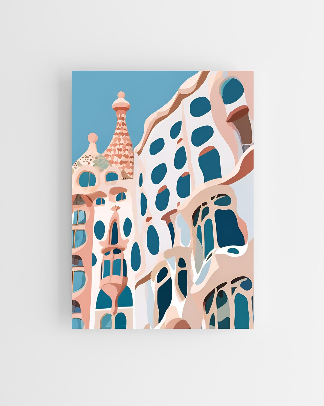 Illustration Casa Batlló Barcelona - Etsy