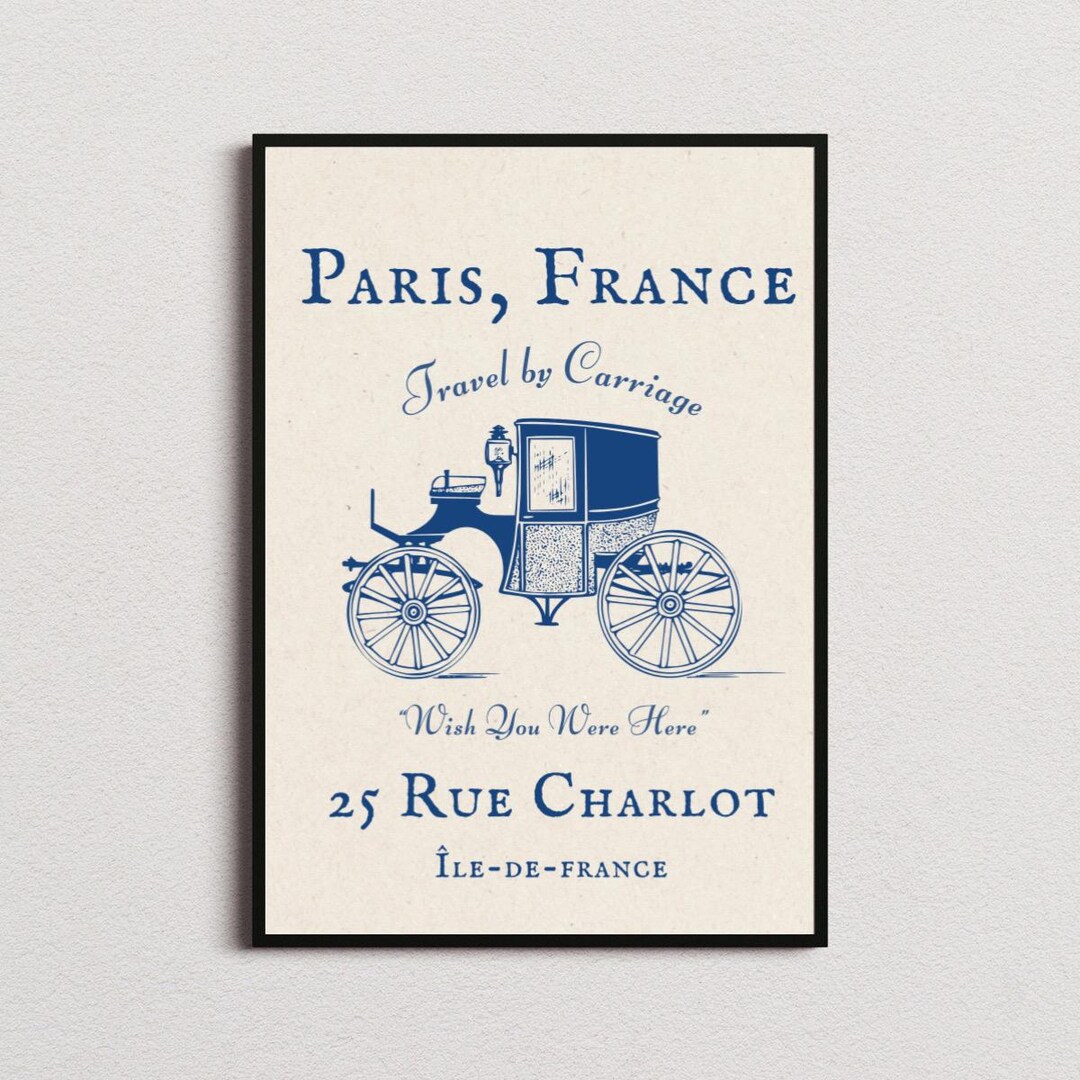 Paris France Antique-style Travel Poster, Île-de-france Vintage ...