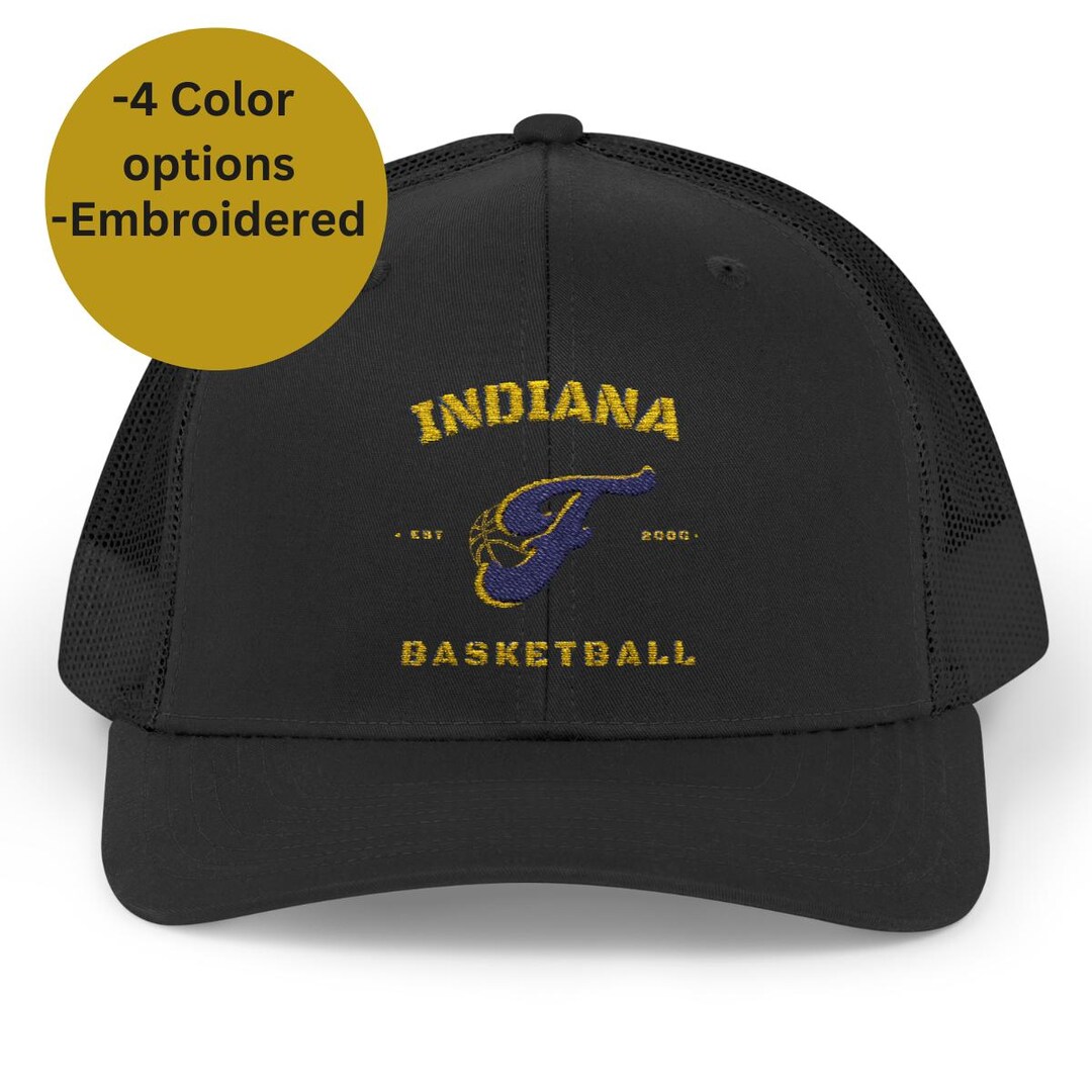 Snapback Trucker Hat Basketball Hat Indiana Basketball Embroidered Hat ...
