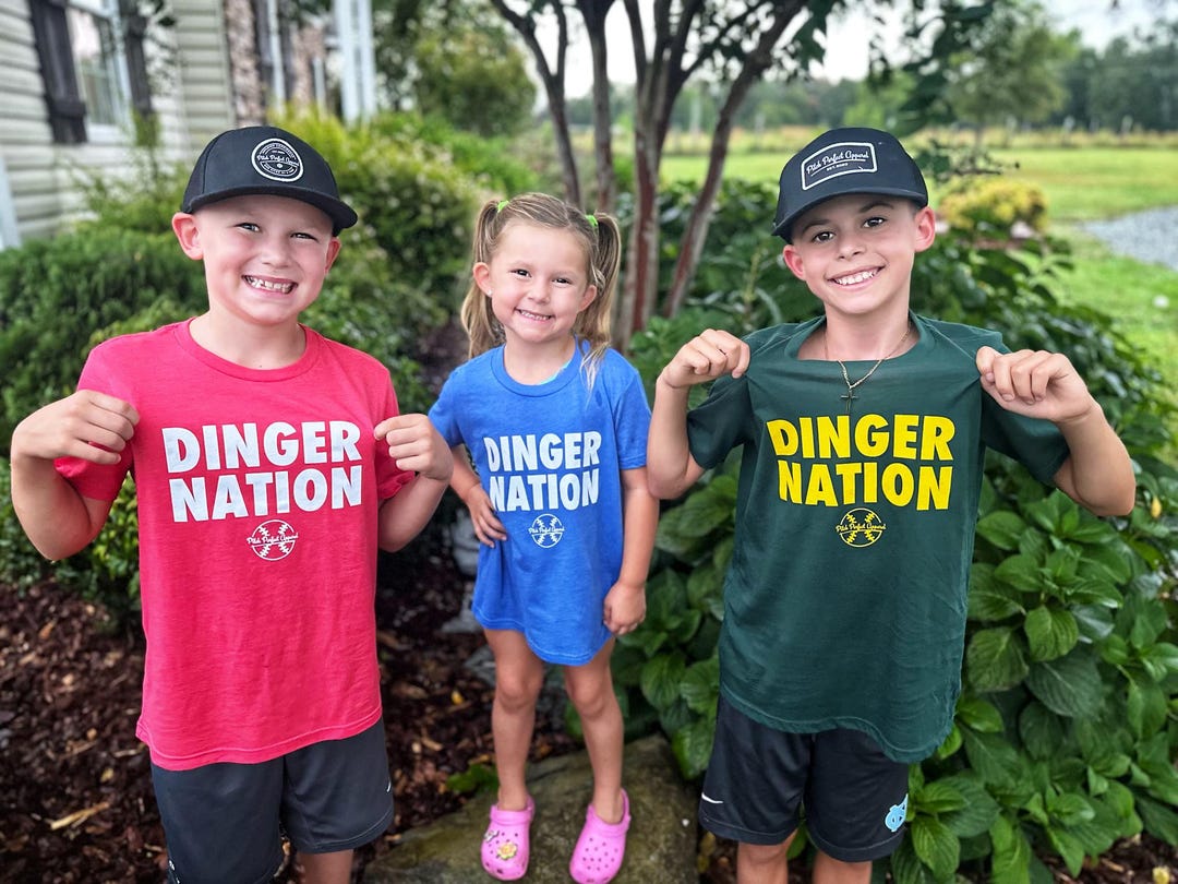 Dinger Nation Baseball/softball Adult Tshirt - Etsy