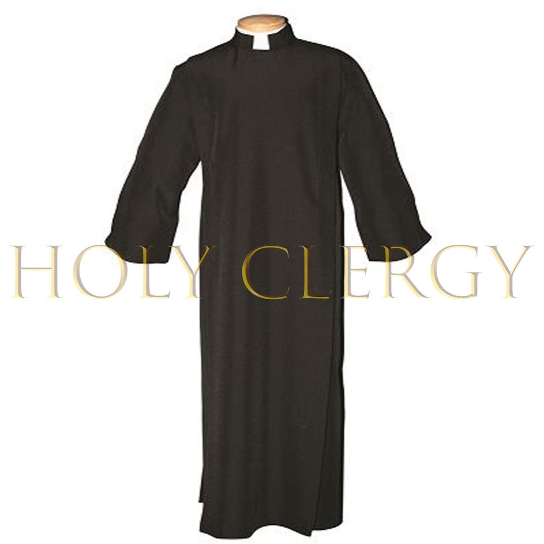 Black Front Wrap Alb | Traditional Liturgical Alb | Priest and Deacon ...