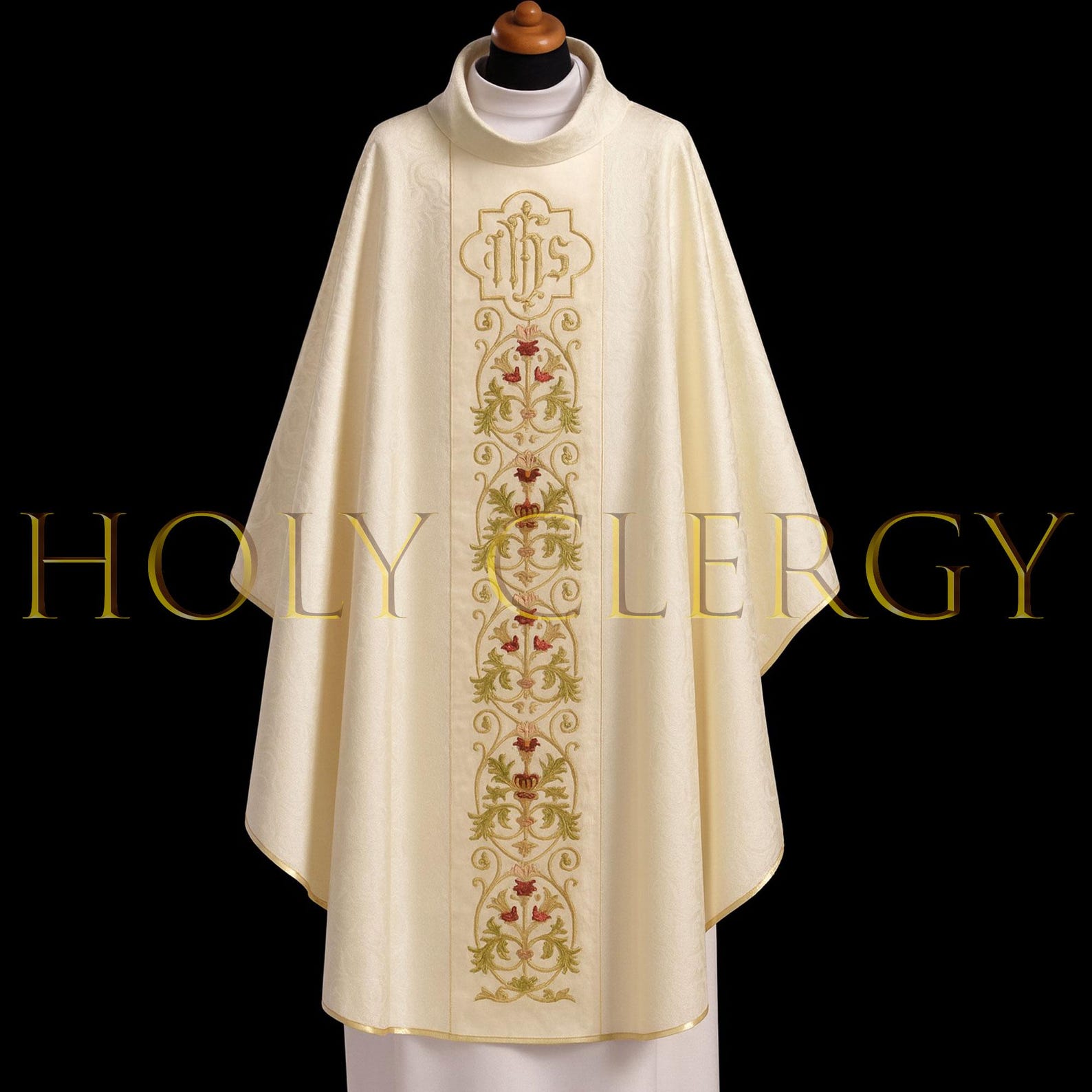 Ivory Roman Catholic Chasuble | Traditional Priestergewand Kasel ...