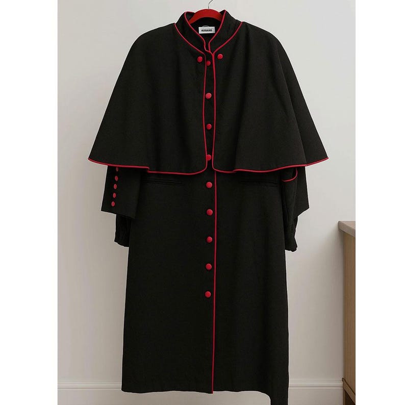 Cassock Black Red Minister Cardinal Bishop Clergy Robe Priest Catholic ...