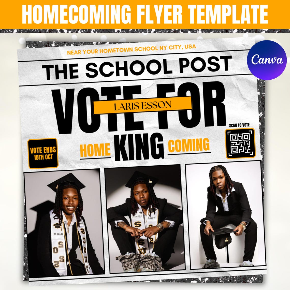 Homecoming King Flyer, Homecoming Queen Flyer, Homecoming Campaign ...