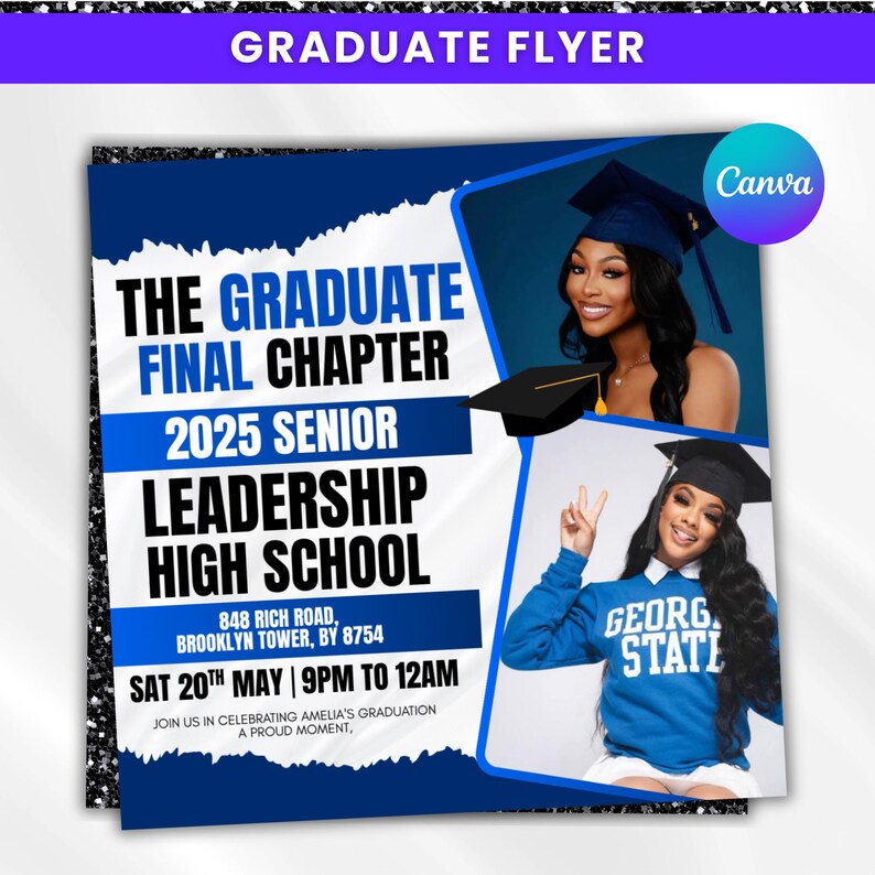 Graduate Flyer, Graduation Party Flyer, Graduation Invitation, College ...