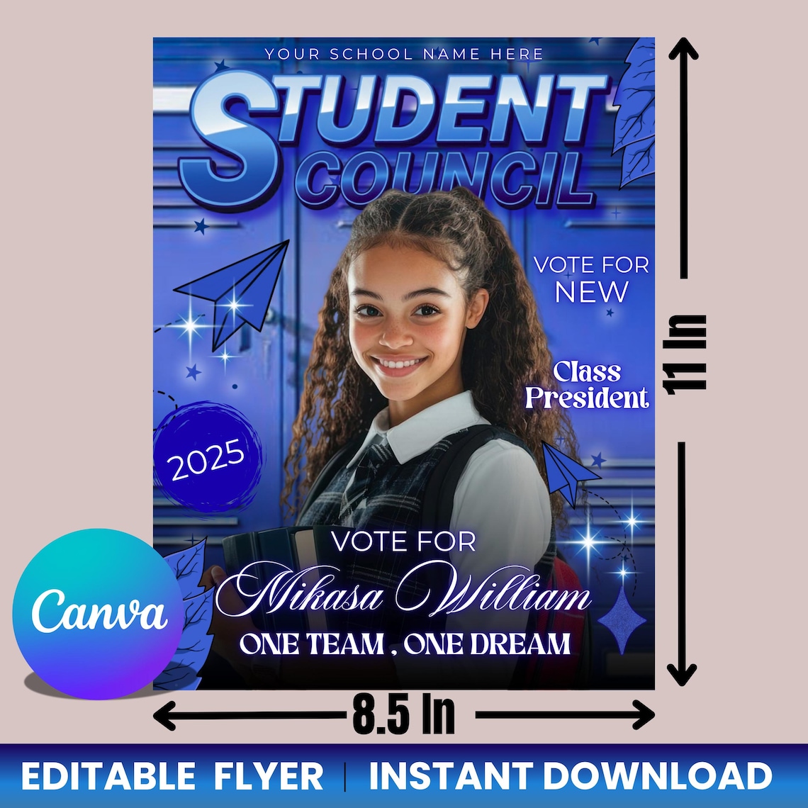 Student Council Campaign Flyer, School Election Flyer, Council Campaign ...