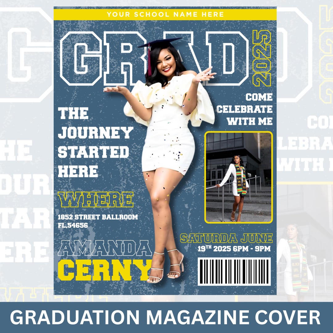 Graduation Magazine Cover, Graduation Flyer, Graduation Booklet ...
