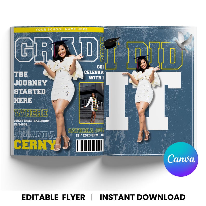 Graduation Magazine Cover, Graduation Flyer, Graduation Booklet ...