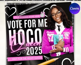 Homecoming Flyer, Vote Homecoming, HOCO Flyer, Homecoming King Flyer ...