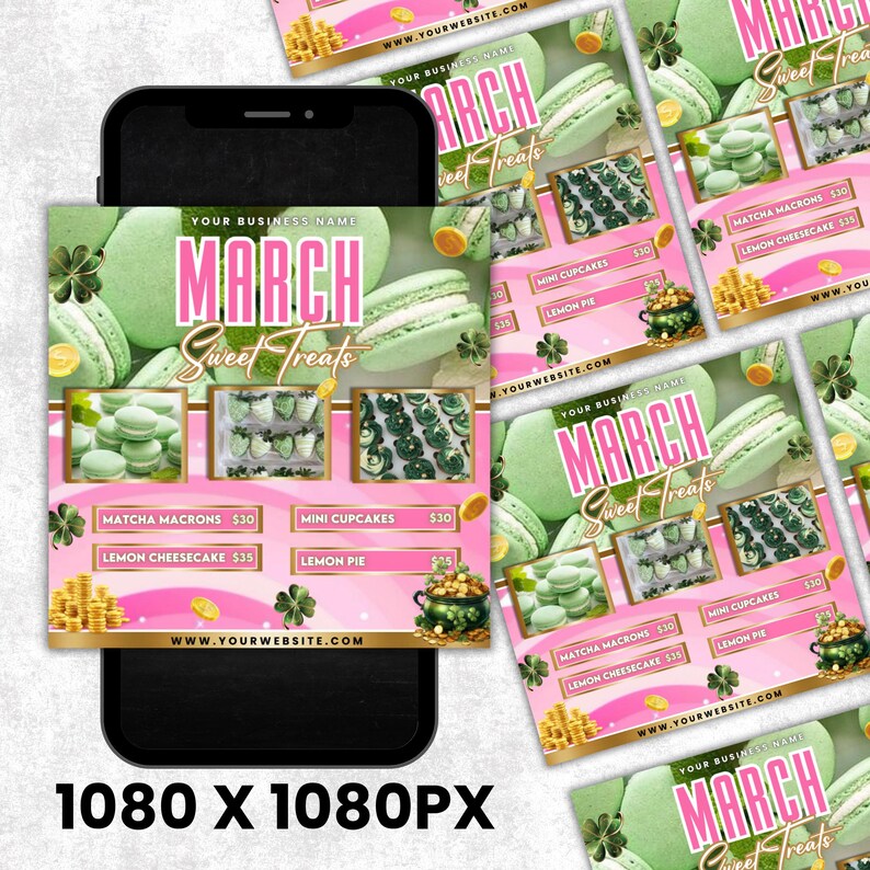 March Bake Sale Flyer, Spring Bakery Flyer, Sweet Treats Flyer, March ...