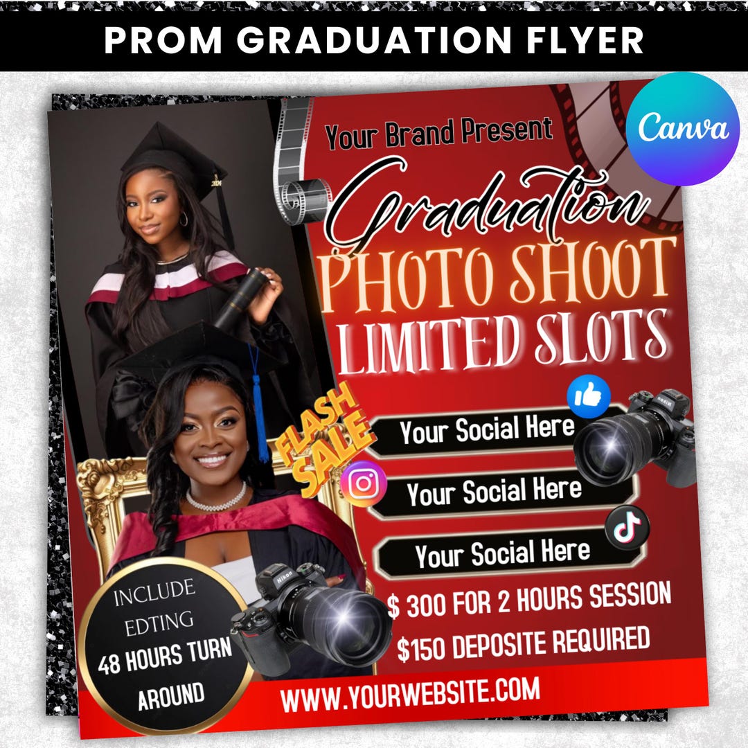 Graduate Flyer, Graduation Photoshoot Fly, Photographer Prom Fly ...