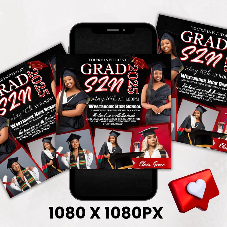 Graduate Flyer, Graduation Flyer, Graduation Party Invitation, College ...