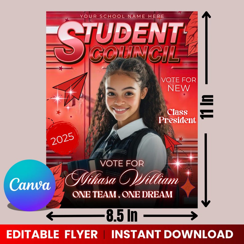 Student Council Campaign Flyer, School Election Flyer, Council Campaign ...