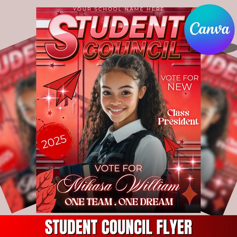 Student Council Campaign Flyer, School Election Flyer, Council Campaign ...