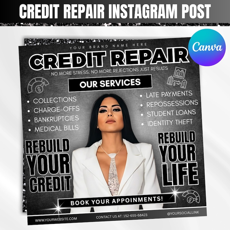 Credit Repair Flyer Template, DIY Credit Repair Services, Credit Repair ...