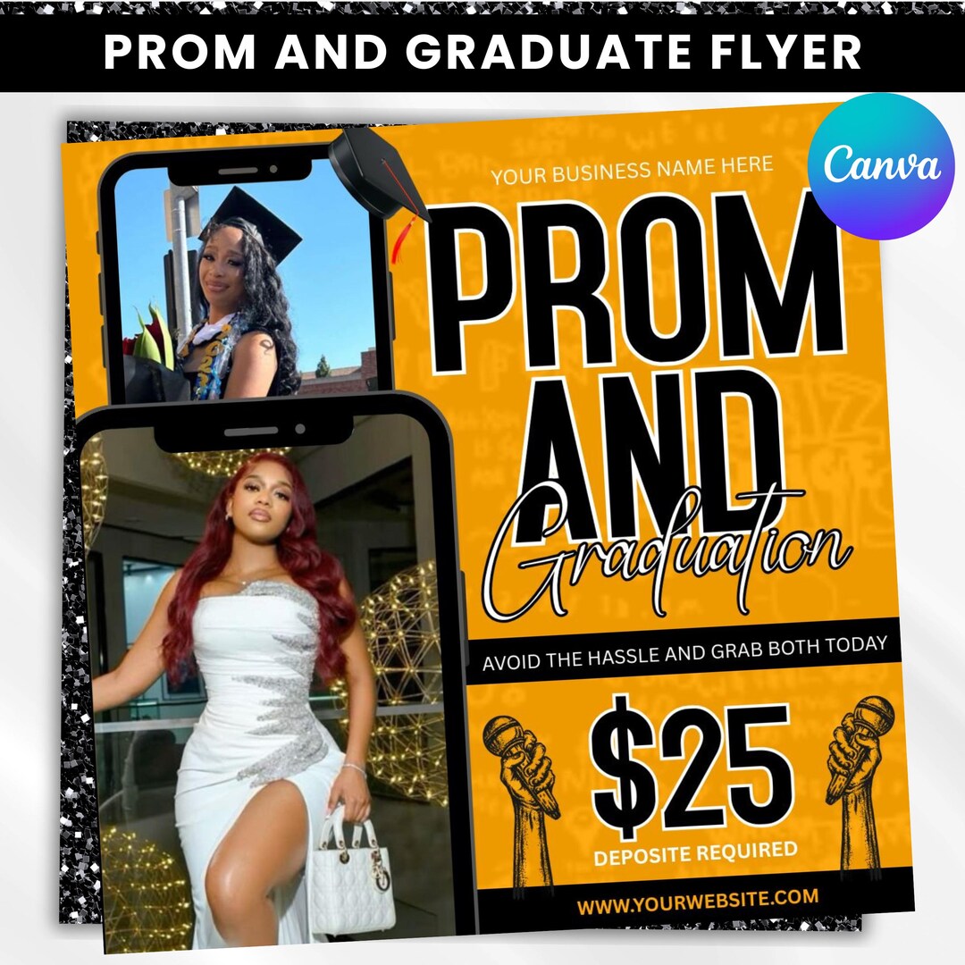 Graduate Flyer, Prom Flyer, Prom and Graduation Flyer, Graduation Party ...