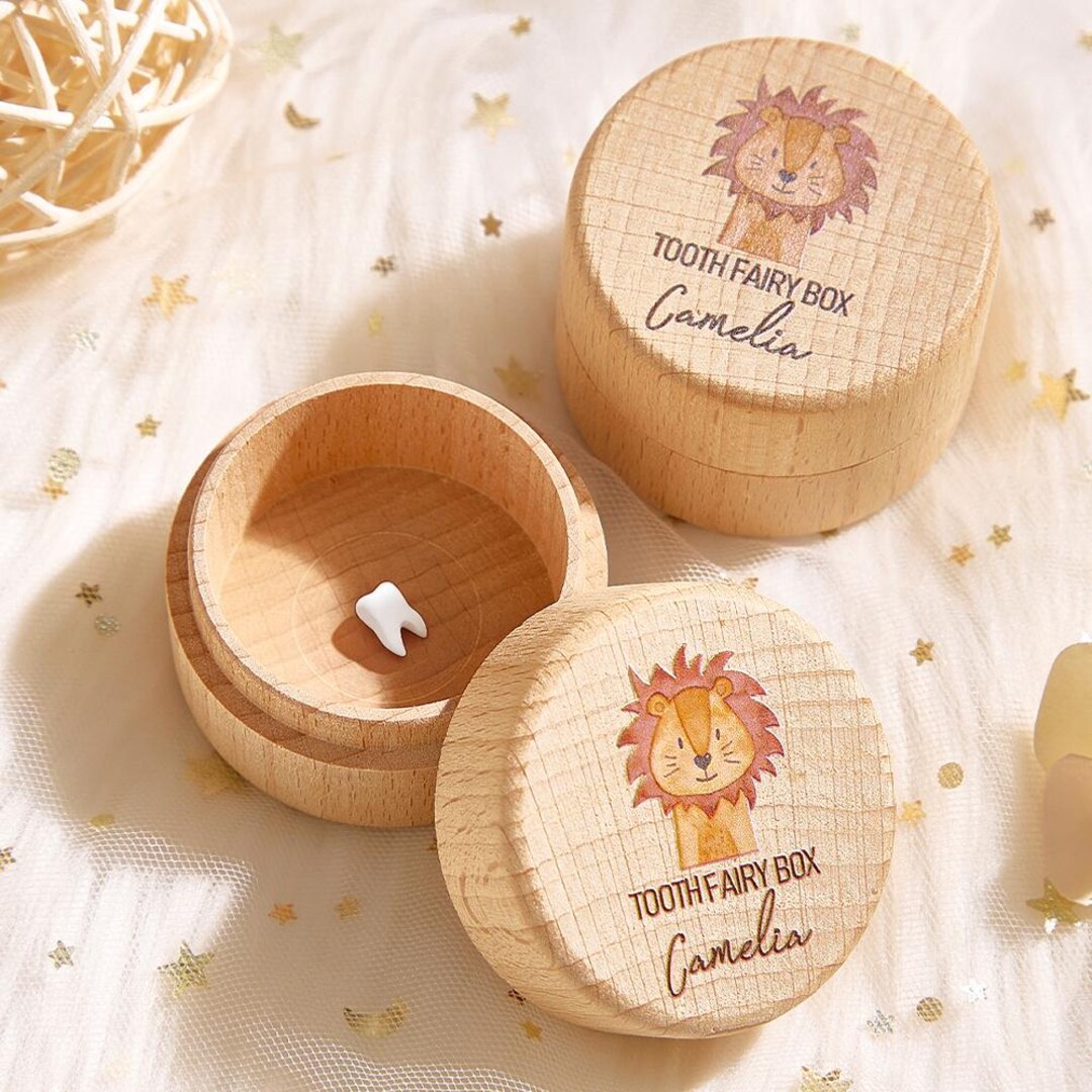 Personalized Wooden Tooth Box With Engraved Name Box Tooth Fairy ...