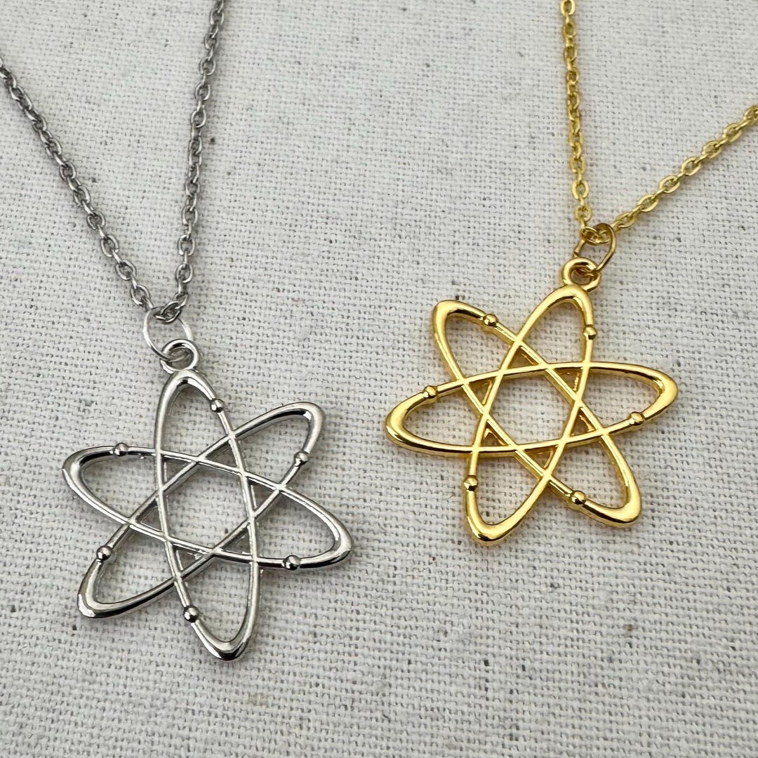 Atom Necklace, Atom Charm, Atom Jewelry, Molecule Jewelry, Molecule ...