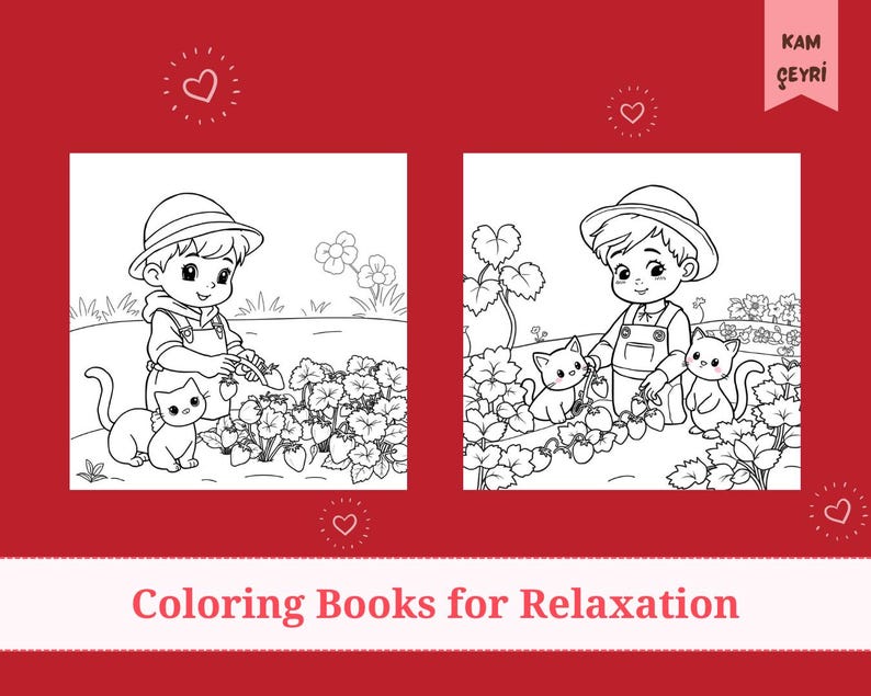 Cozy Farm: Super Cute Characters Coloring Book by Kam Çeyri, Gifts for ...