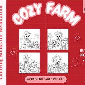 Cozy Farm: Super Cute Characters Coloring Book by Kam Çeyri, Gifts for ...