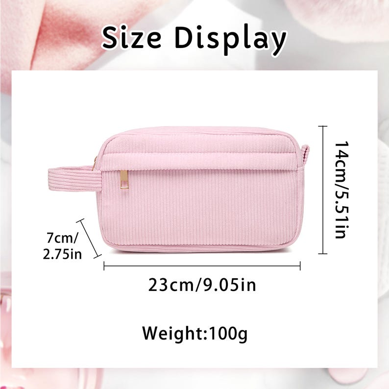 Personalized Corduroy Pencil Case With Name, Custom Girls Pencil Bag ...
