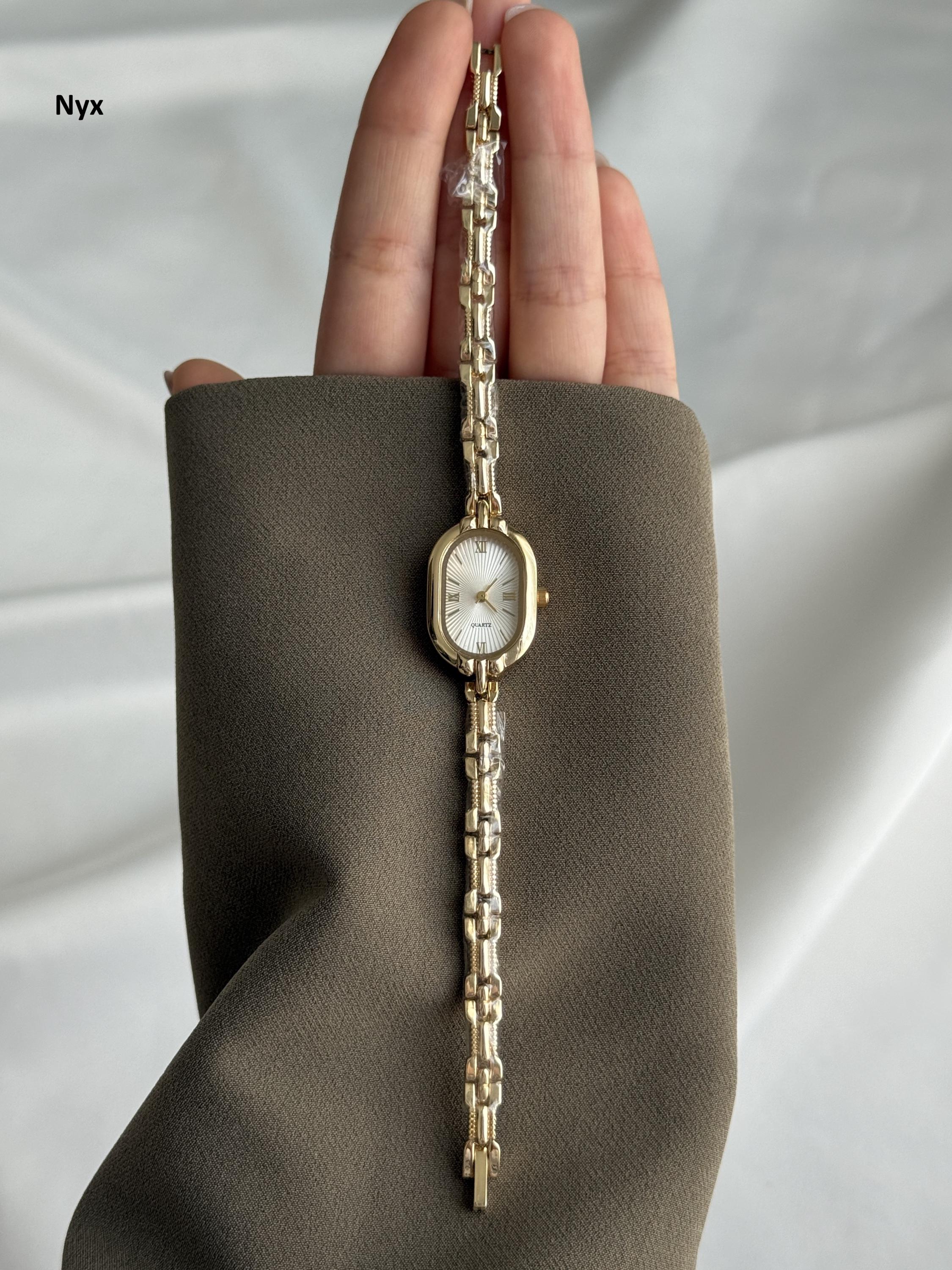 Gold Tone Vintage Style Bracelet Watch, Elegant Ladies Wristwatch ...