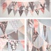 Mini Pennant Fabric Banner Bunting in Pale Pink and Gray Prints Room ...