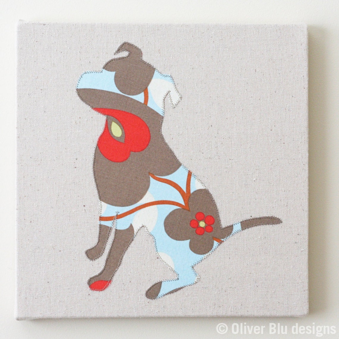 Pit Bull Appliqued Wall Panel 10 X 10 Inches You Pick the - Etsy