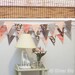 Mini Pennant Fabric Banner - Bunting in Pale Pink and Gray Prints ...