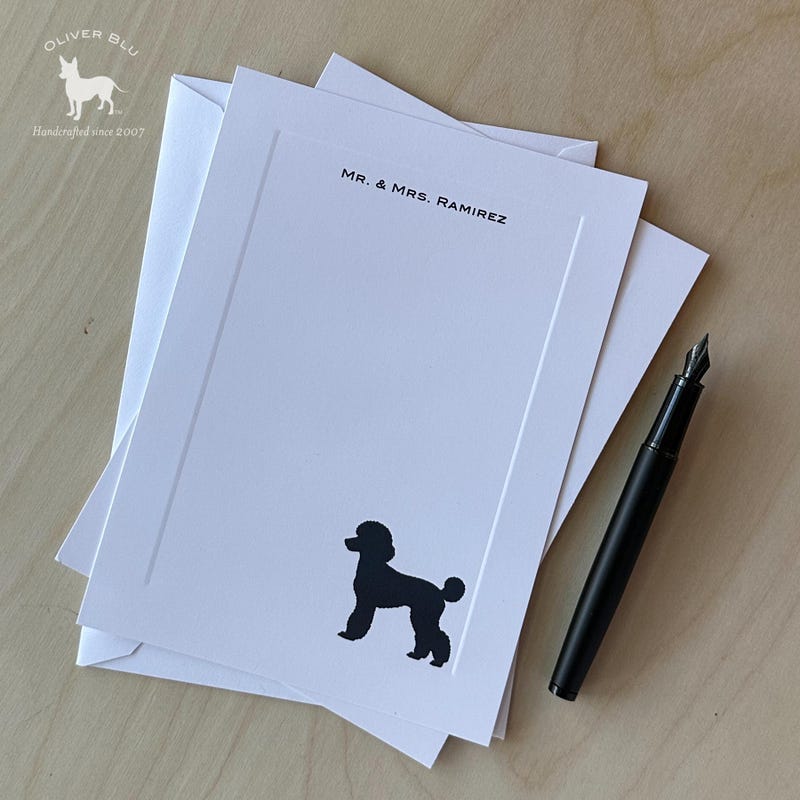 Personalized Card Poodle - Etsy