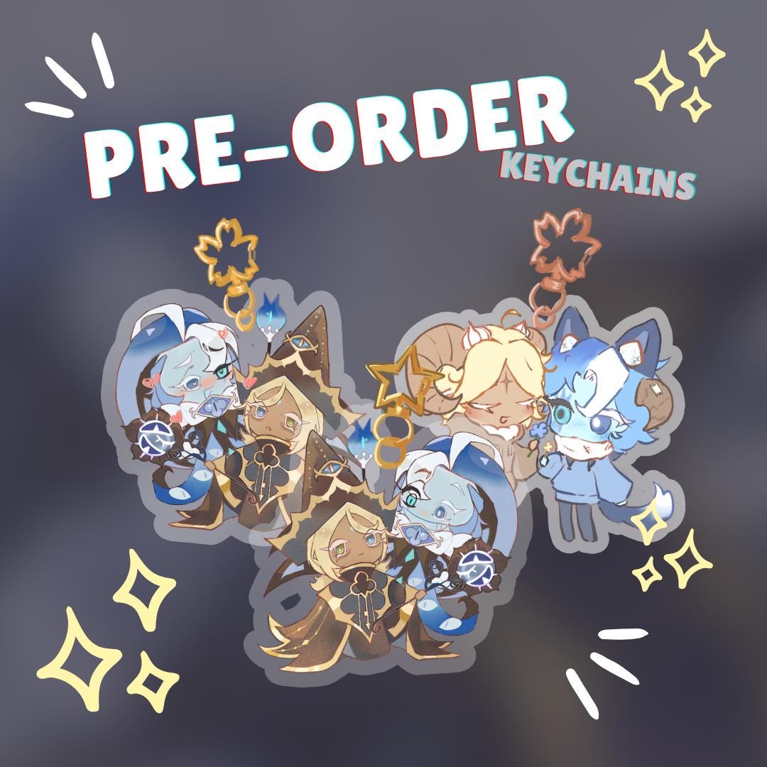 PRE-ORDER Cookie Run: Kingdom Keychain // Shadow Milk Cookie & Pure ...