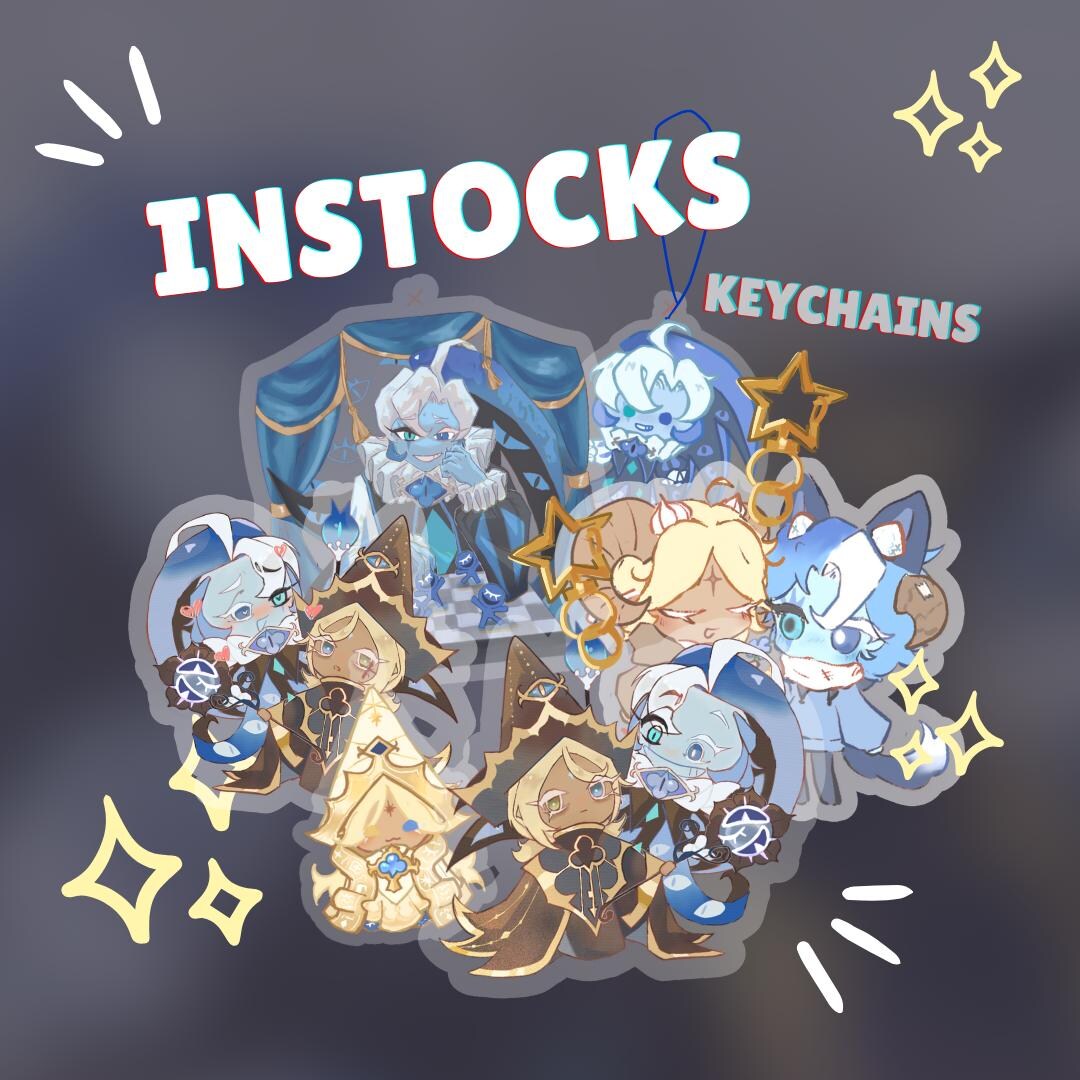 Cookie Run: Kingdom Keychain // Shadow Milk Cookie & Pure Vanilla ...