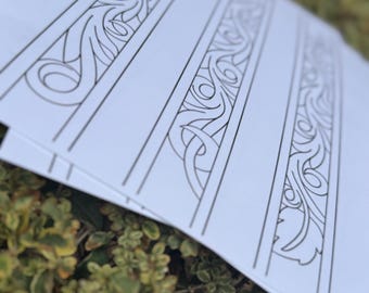 1 1/2in Playing Cards & Vinework Belt Pattern. Three Patterns to Choose ...