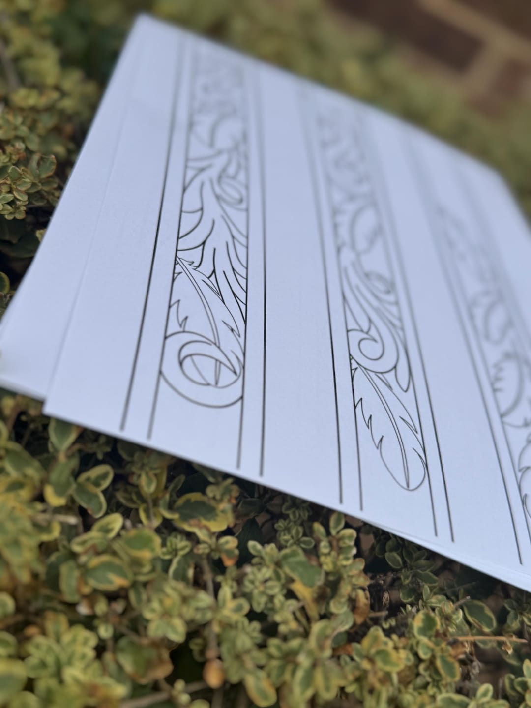 1 1/2in Feather & Vinework Belt Pattern. Three Patterns to Choose From ...