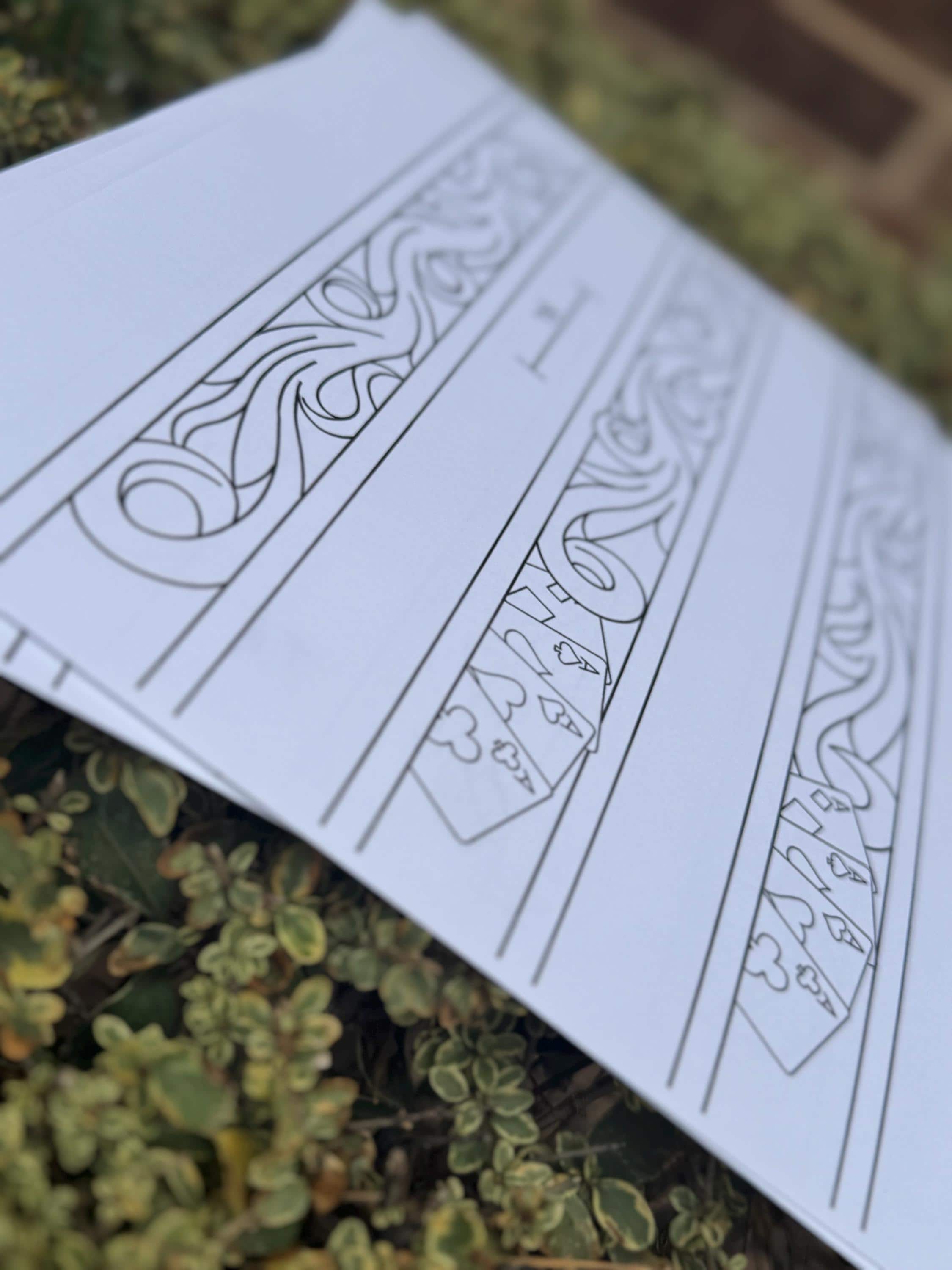 1 1/2in Playing Cards & Vinework Belt Pattern. Three Patterns to Choose ...