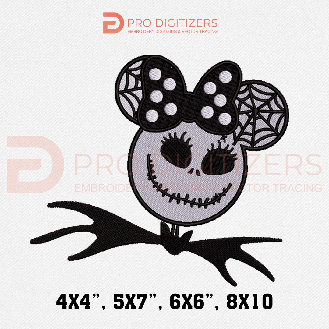 Halloween Devil Mickey Mouse Embroidery Design | Spooky Vibes (4 Hoop ...