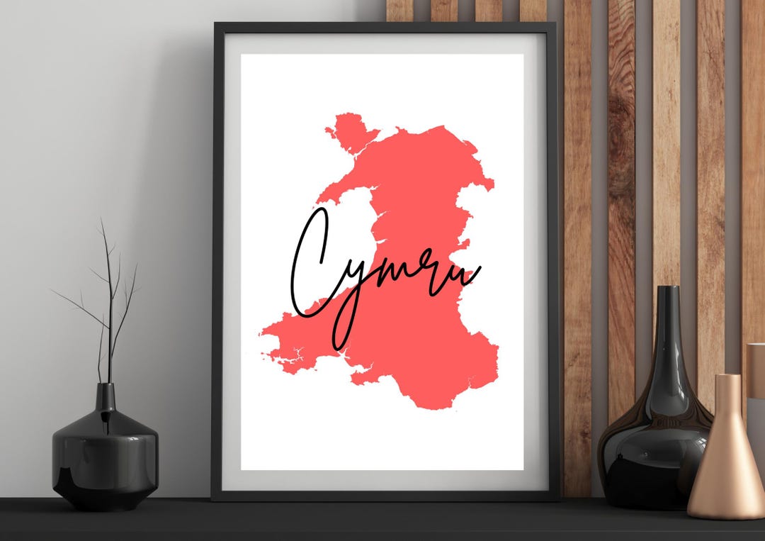 Cymru- Welsh Language Poster- Welsh Wall Art- Digital Wall Art- Digital ...