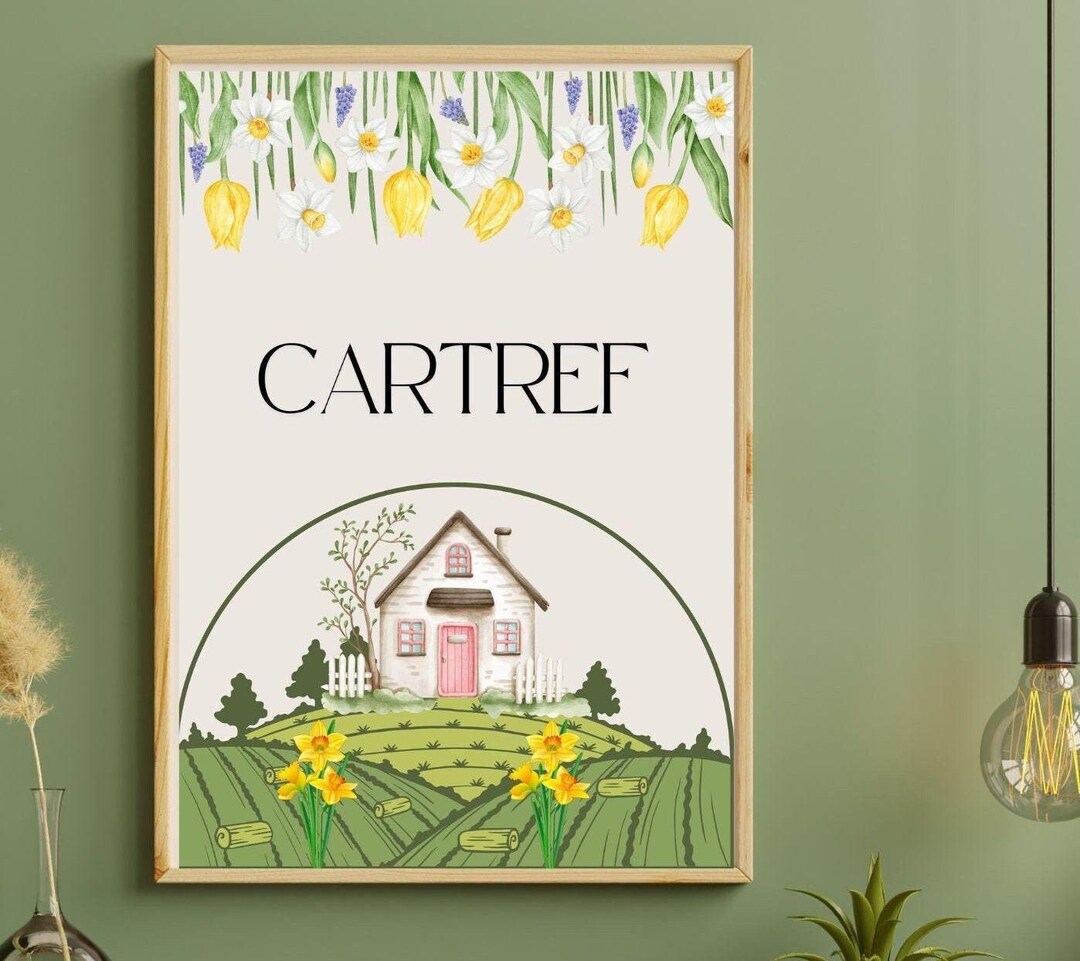Welsh Wall Art- Cartref/ Digital Print - Etsy