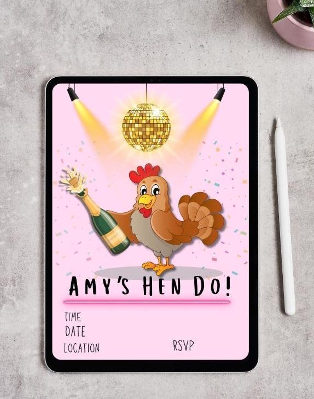E-invite Hen Do/ Hen Party Invitation/ Funny Hen Do Invite - Etsy UK