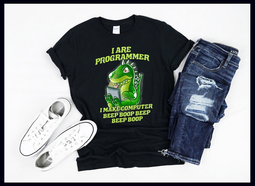 I Are Programmer | Sleeping T-rex Dinosaur | IT Software Programming Geek | Nerd | Dino | T ...
