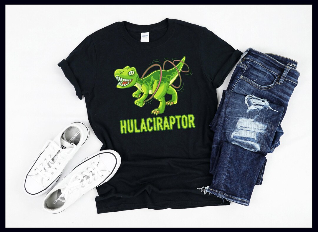 Dinosaur Workout Shirt | Hulaciraptor | Funny Hula Hoop Exercise ...