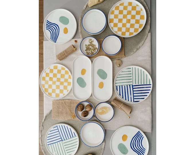 Handmade Ceramic Breakfast Set - Etsy