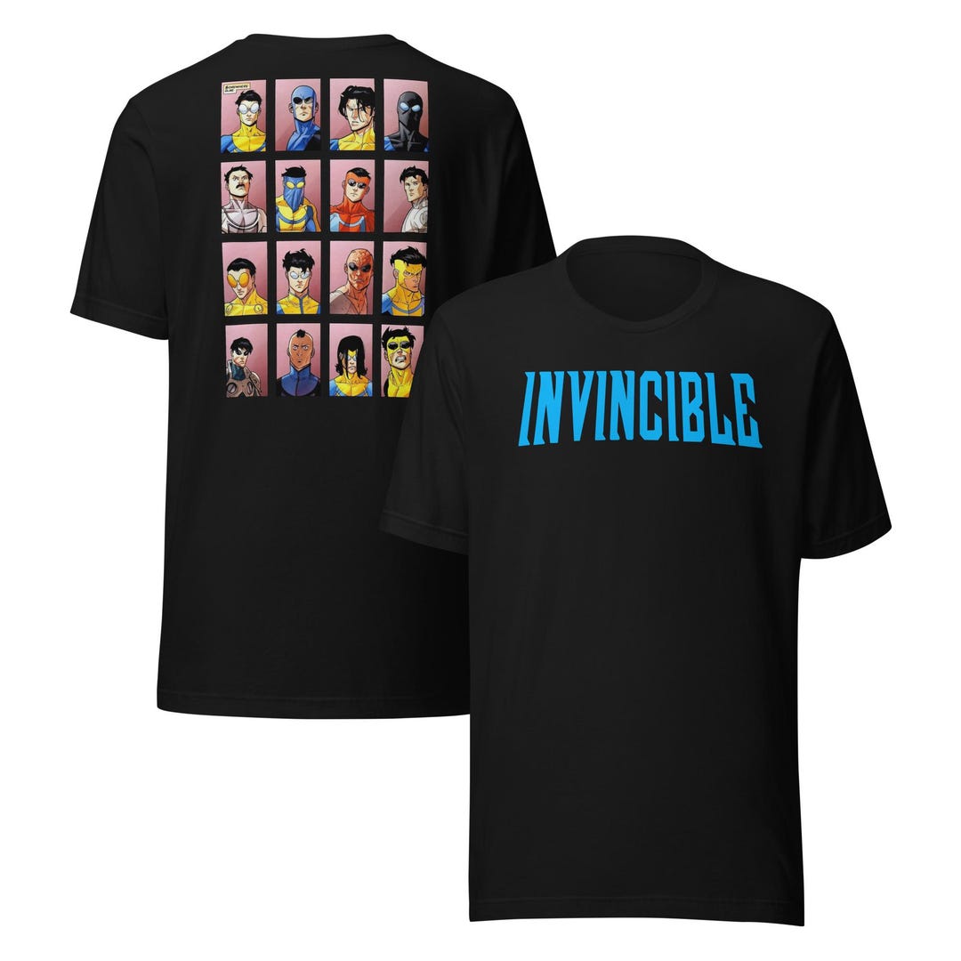 Invincible Mark Variants T-shirt TV Show Fan Apparel Graphic Tee Super ...