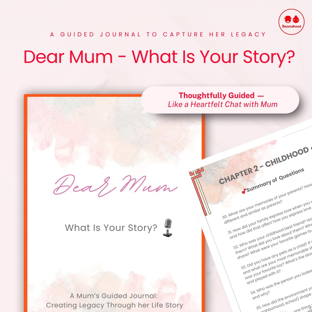 Dear Mum Guided Journal – Legacy Story Book (digital Download) - Etsy