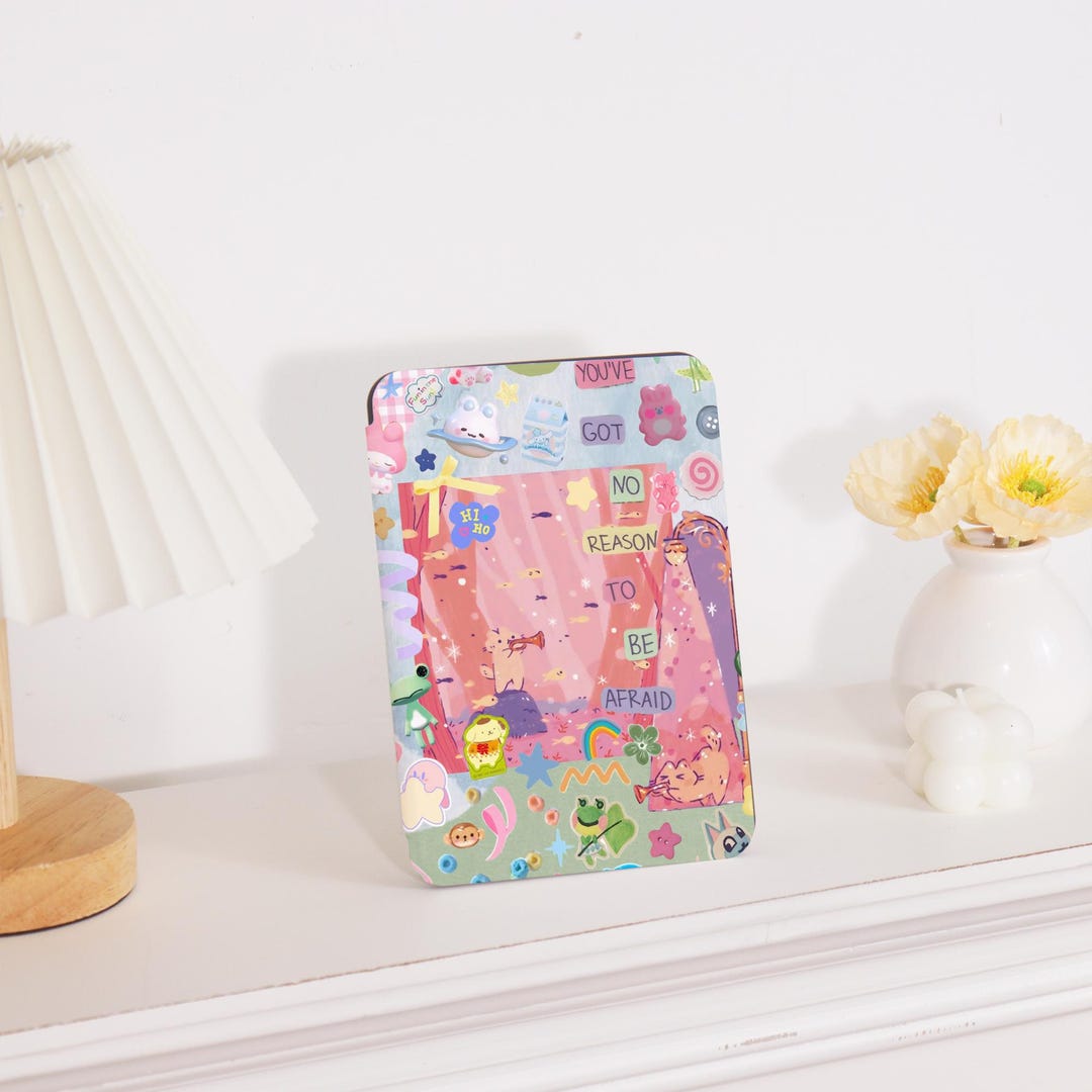 Cartoon Collage Aesthetic Kindle Case W Hand Grip for 7"/6.8" Kindle ...