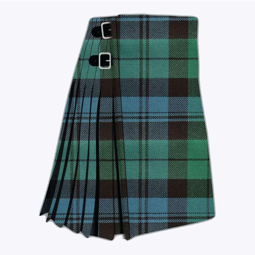 Handmade Scottish Campbell Ancient Tartan Kilt - Traditional 16 Oz 8 ...
